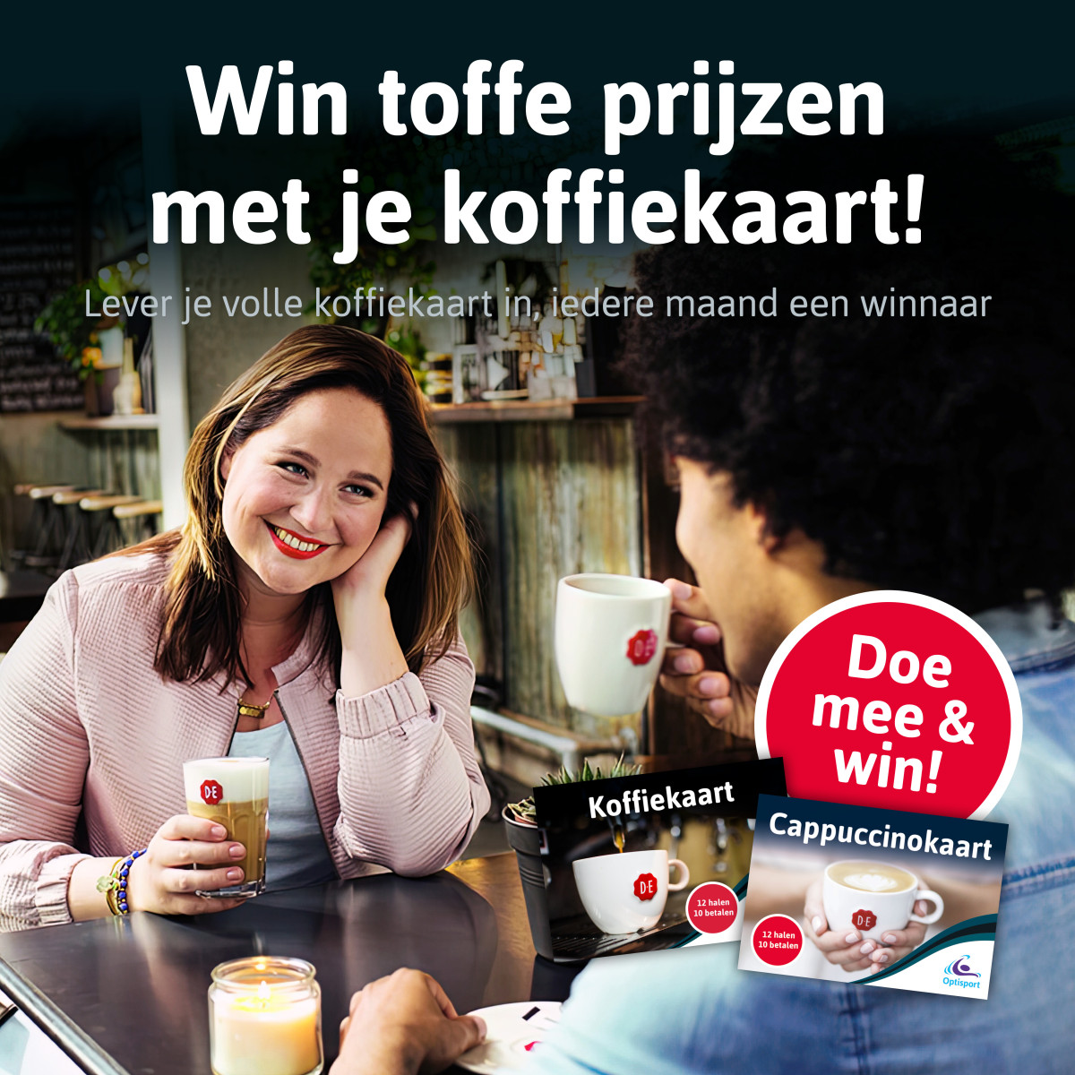 Koffiekaarten winactie | Optisport